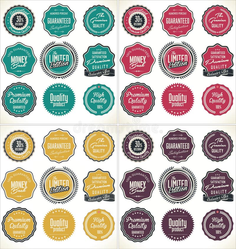 High Quality Labels Collection Stock Illustration - Illustration of ...