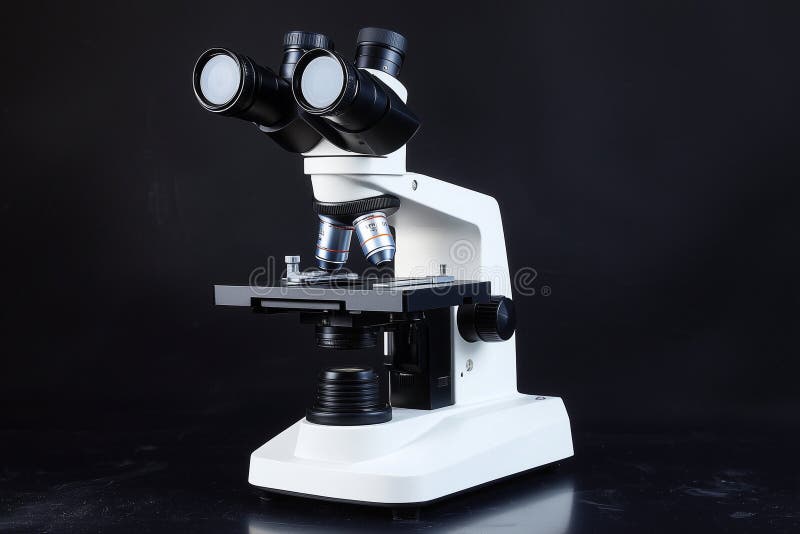 High-Quality Laboratory Microscope Stock Illustration - Illustration of ...