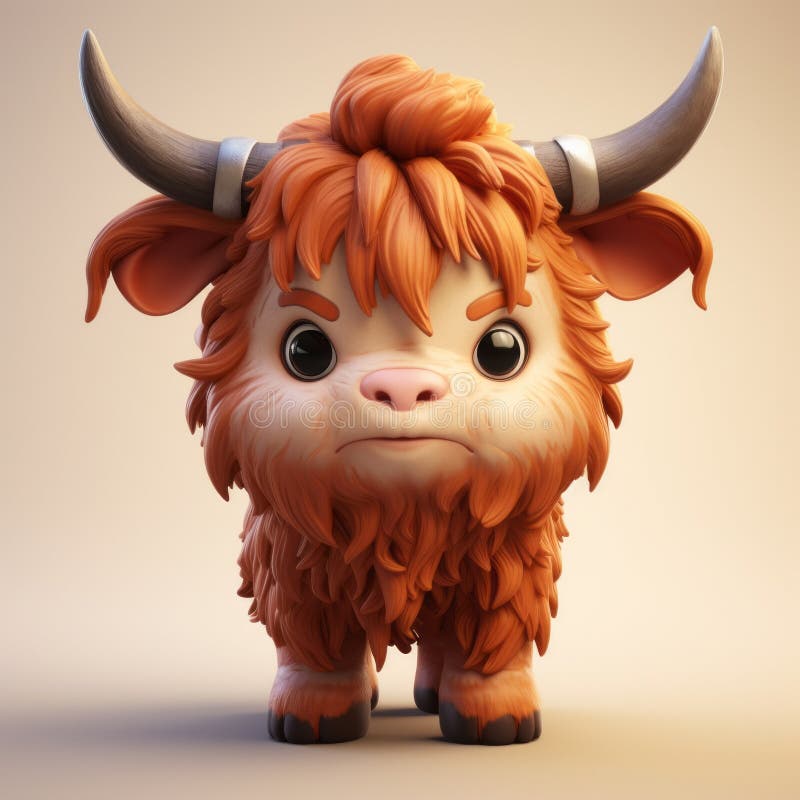 High-quality Little Cute Bull in Fantasy Style Created with 3ds Max ...