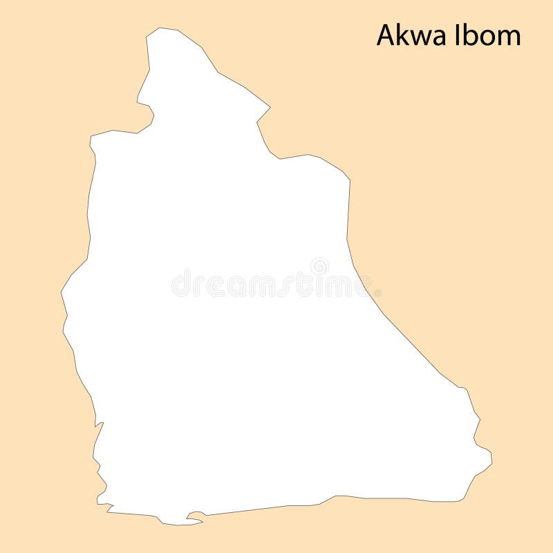 High Quality Map of Akwa Ibom is a Region of Nigeria Stock Vector ...