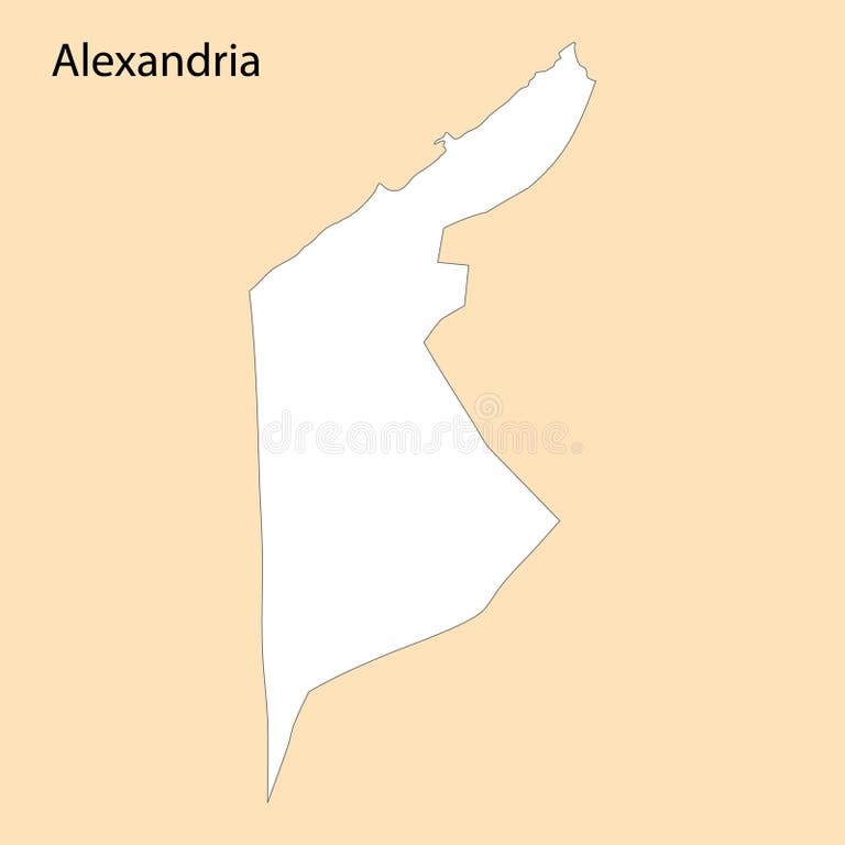 High Quality Map of Alexandria is a Region of Egypt Stock Vector ...
