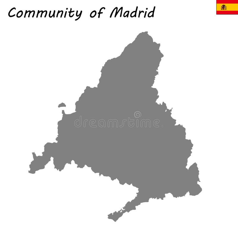 High Quality Map Autonomous Community of Spain. Stock Illustration ...