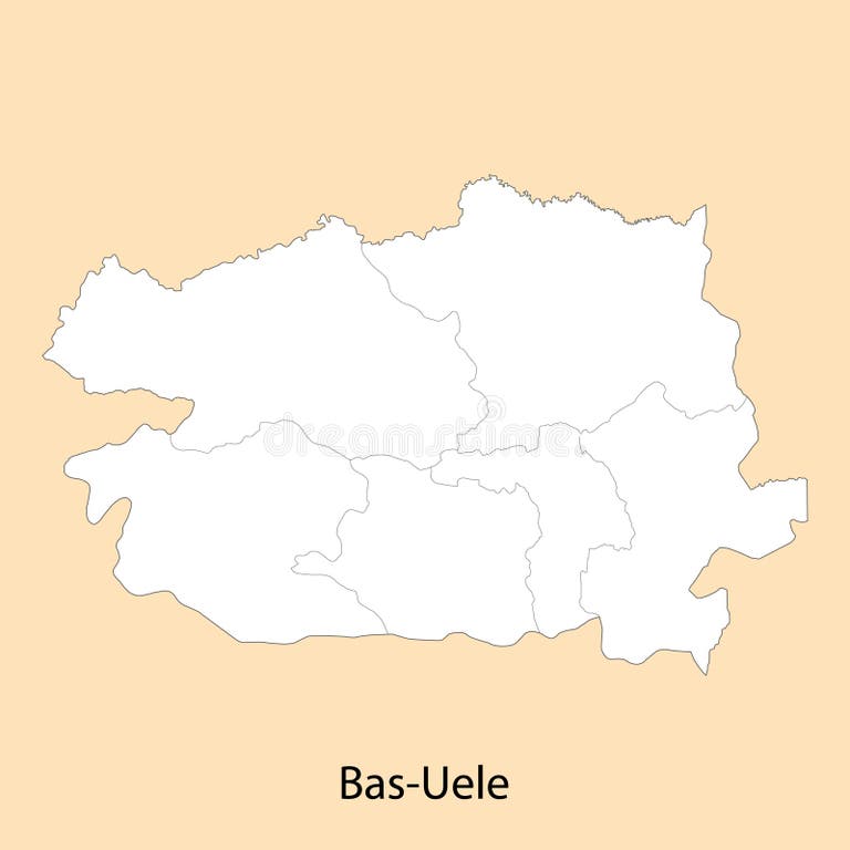 High Quality Map of Bas-Uele is a Region of DR Congo Stock Vector ...