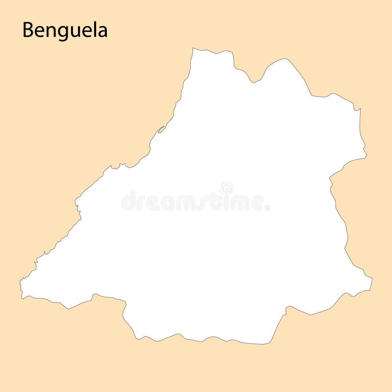 High Quality Map of Benguela is a Region of Angola Stock Vector ...