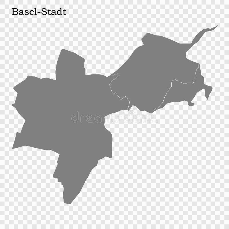 High Quality Map is a Canton of Switzerland Stock Illustration ...