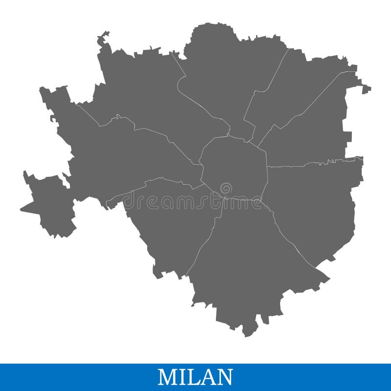 Milano City Vector Map Stock Illustrations – 66 Milano City Vector Map ...