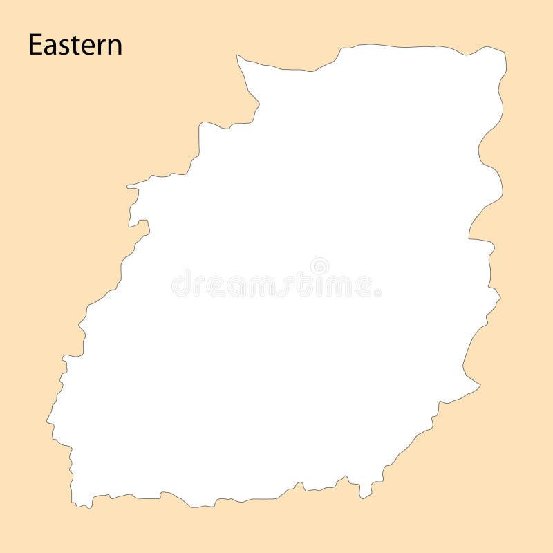 High Quality Map of Eastern is a Region of Ghana Stock Vector ...