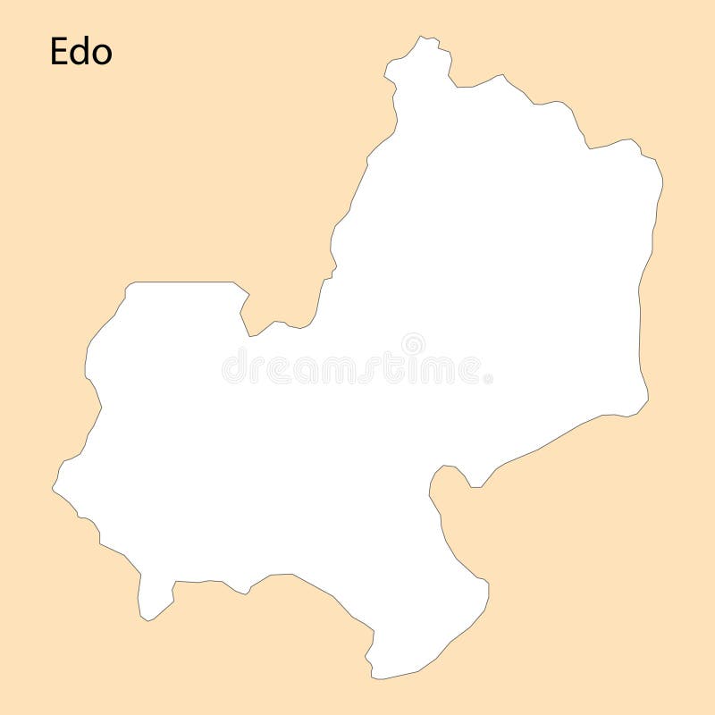High Quality Map of Edo is a Region of Nigeria Stock Vector ...