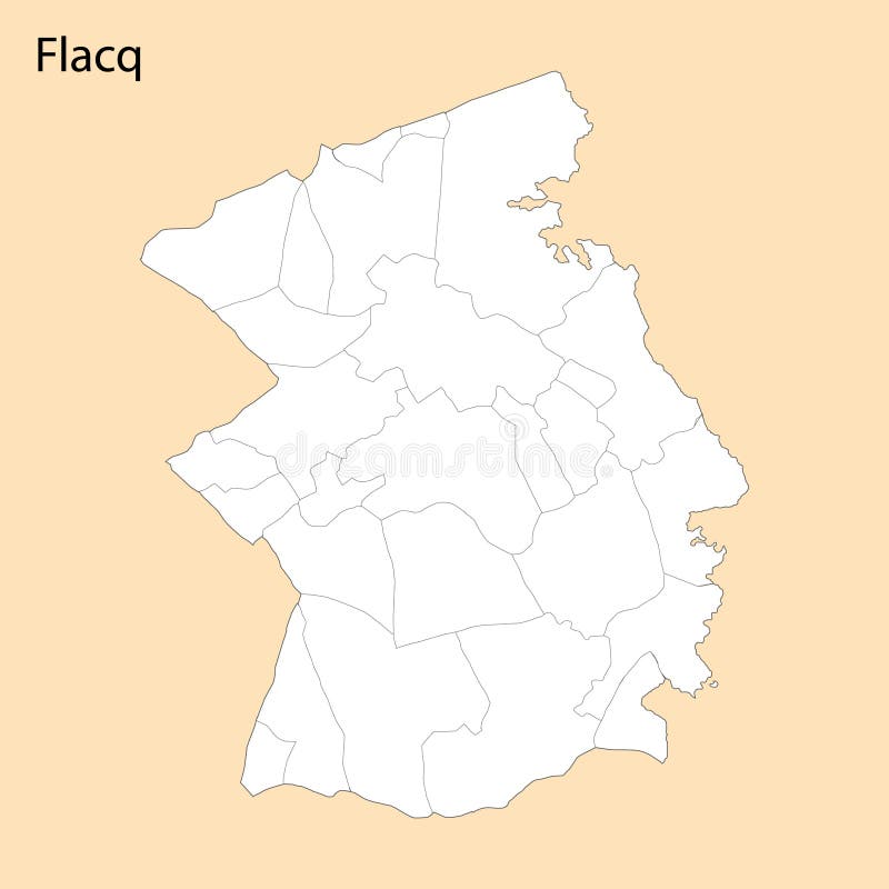 High Quality Map of Flacq is a Region of Mauritius Stock Illustration ...