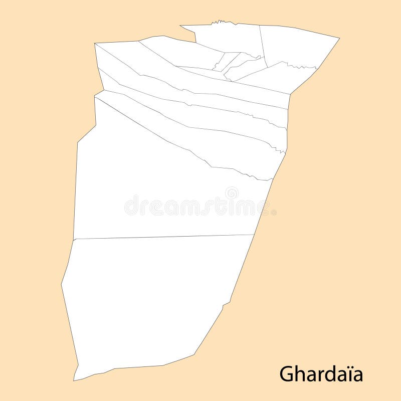 High Quality Map of Ghardaia is a Province of Algeria Stock Vector ...