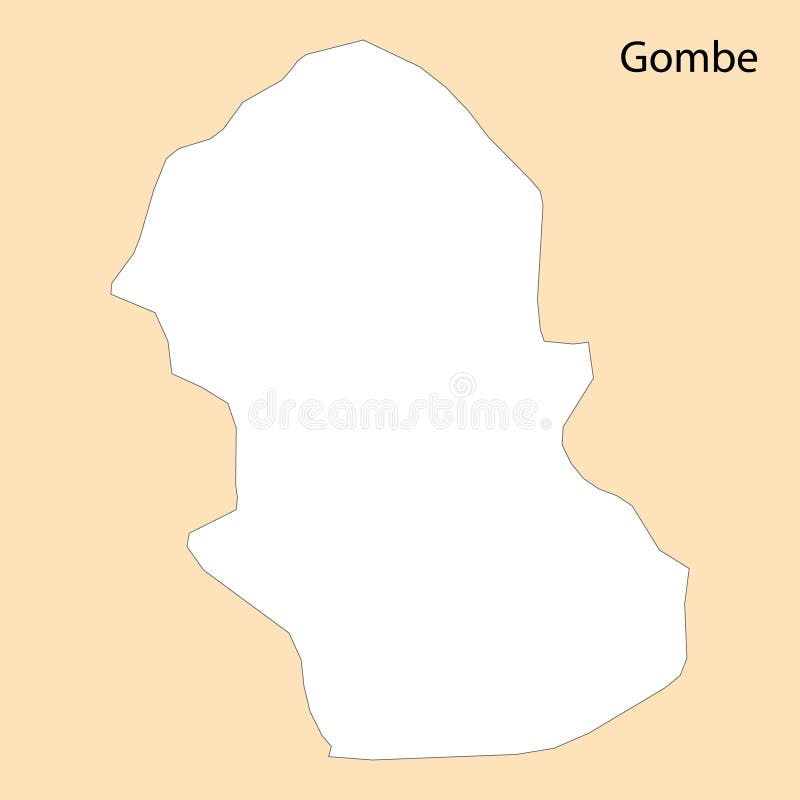 High Quality Map of Gombe is a Region of Nigeria Stock Vector ...