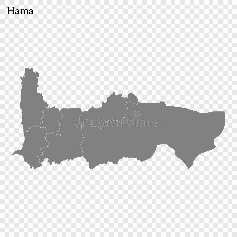 Hama Governorate Governorates of Syria, Syrian Arab Republic Map Vector ...