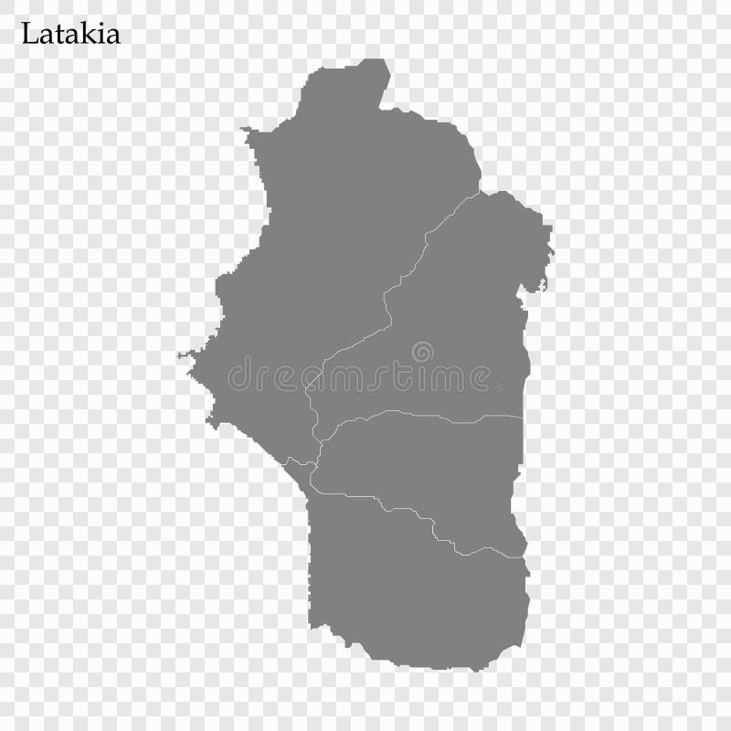 High Quality Map of Governorate of Syria Stock Illustration ...