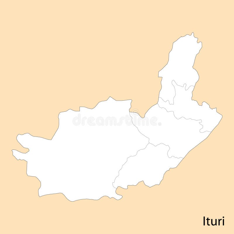 High Quality Map of Ituri is a Region of DR Congo Stock Vector ...