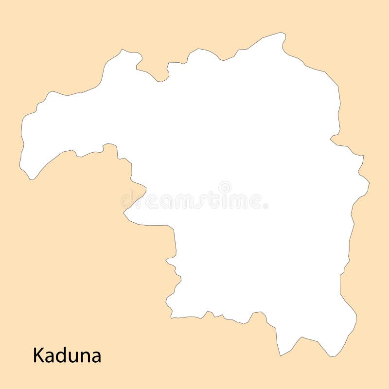 High Quality Map of Kaduna is a Region of Nigeria Stock Vector ...