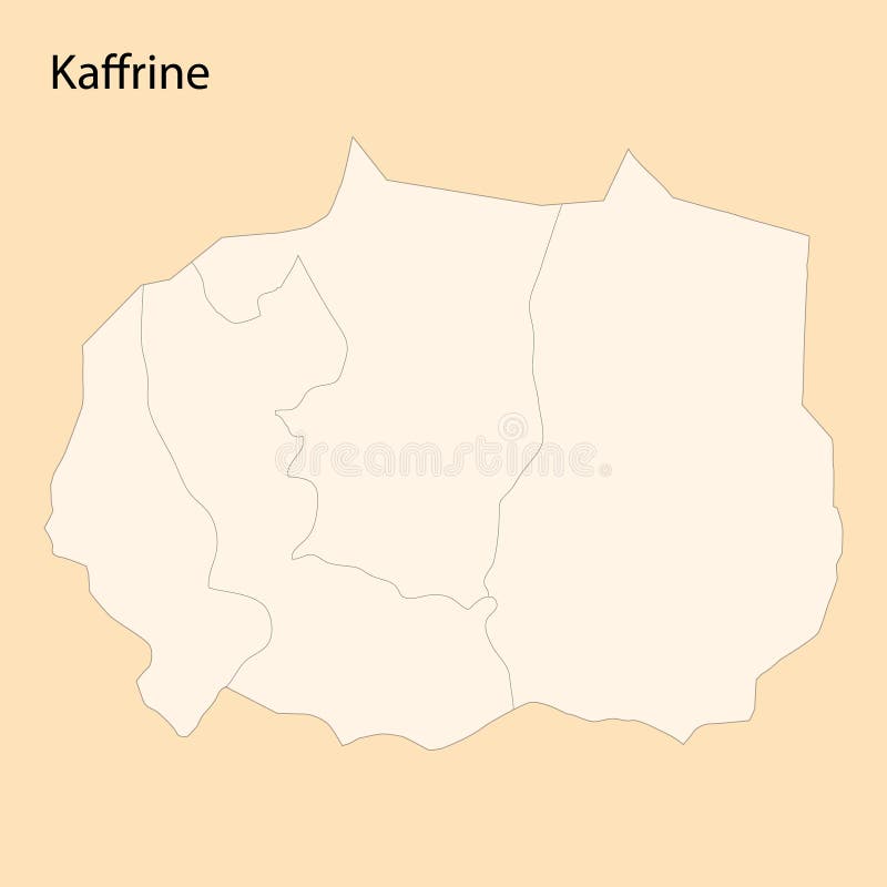 High Quality Map of Kaffrine is a Region of Senegal, Stock Vector ...