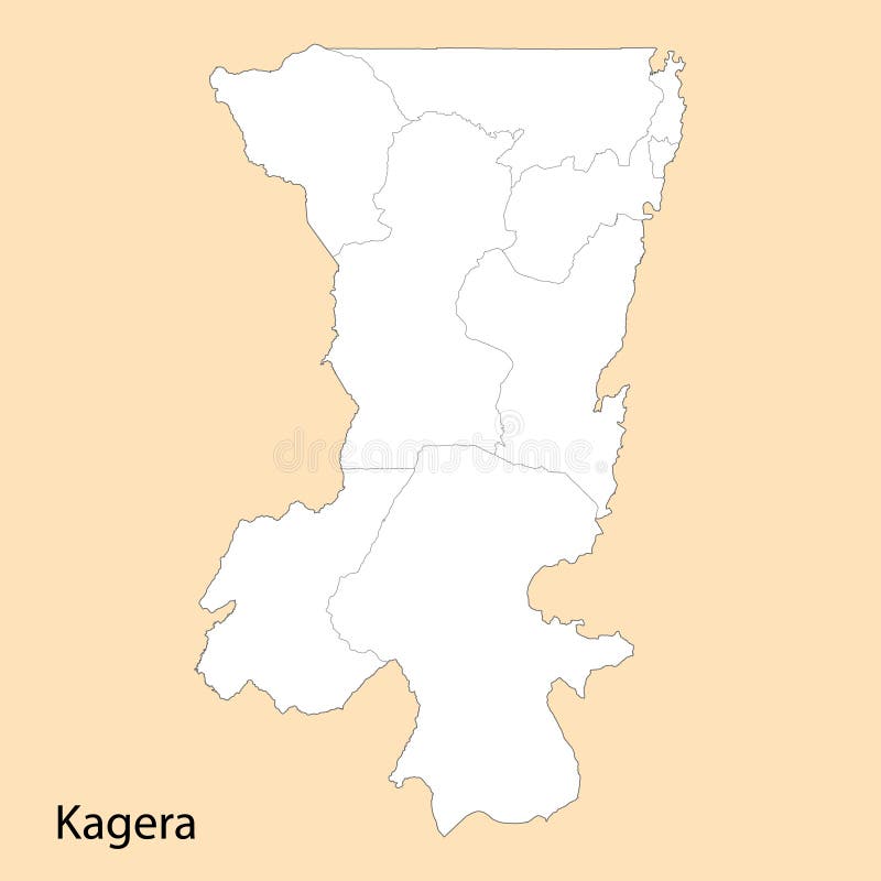 High Quality Map of Kagera is a Region of Tanzania Stock Vector ...