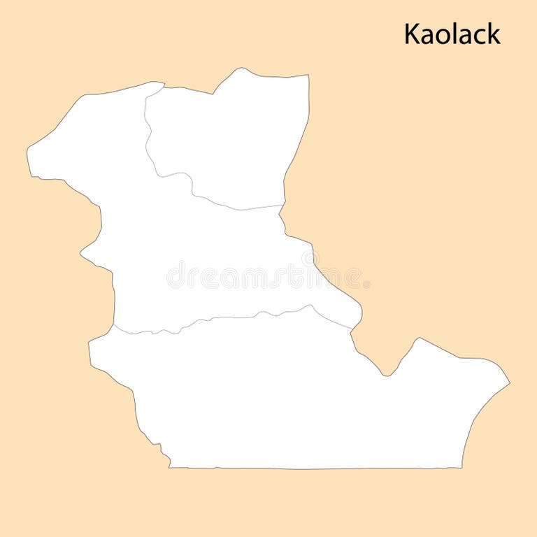 High Quality Map of Kaolack is a Region of Senegal, Stock Vector ...