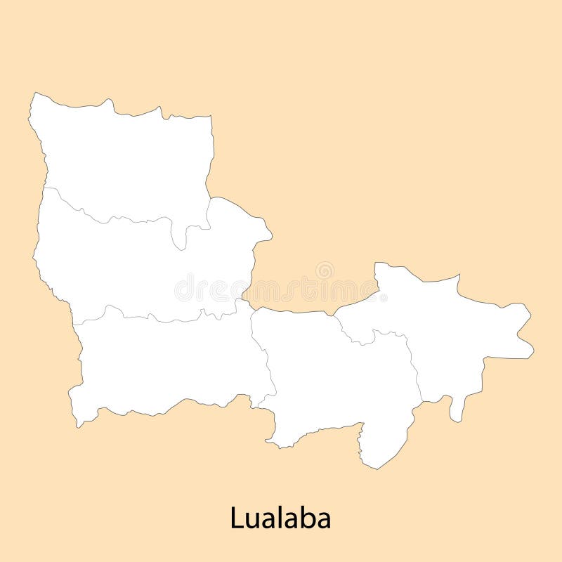 High Quality Map of Lualaba is a Region of DR Congo Stock Vector ...