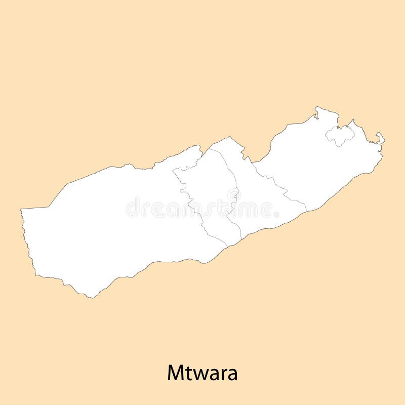 High Quality Map of Mtwara is a Region of Tanzania Stock Vector ...
