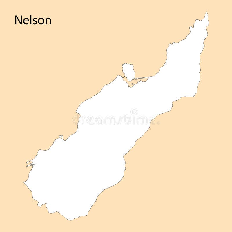 Nelson Region Regions of New Zealand, South Island Map Vector ...