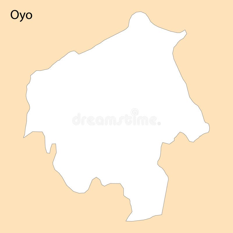 High Quality Map of Oyo is a Region of Nigeria Stock Vector ...