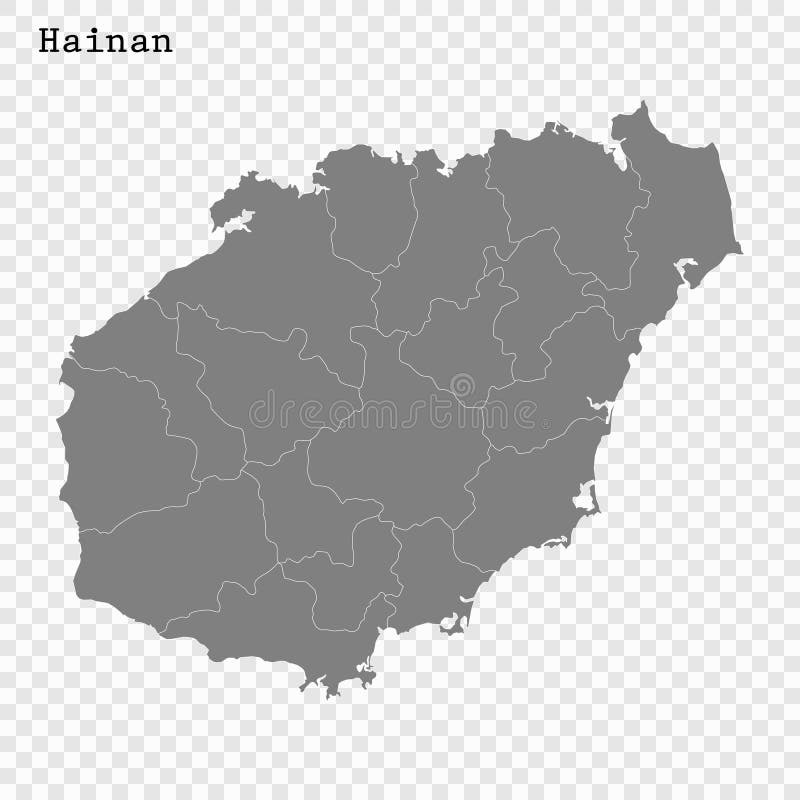 Map of Hainan High Quality is a Province of China Map, Black and White ...