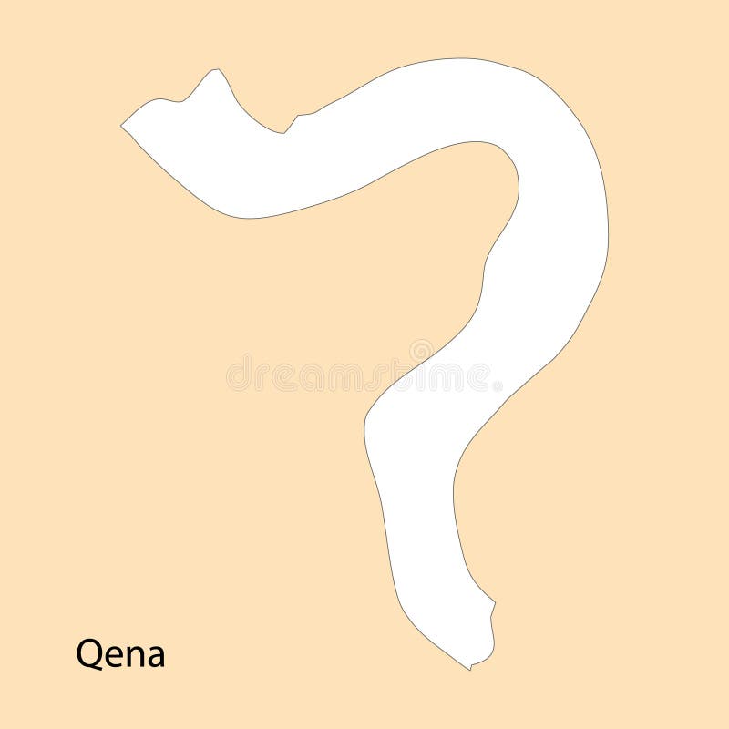 High Quality Map of Qena is a Region of Egypt Stock Vector ...
