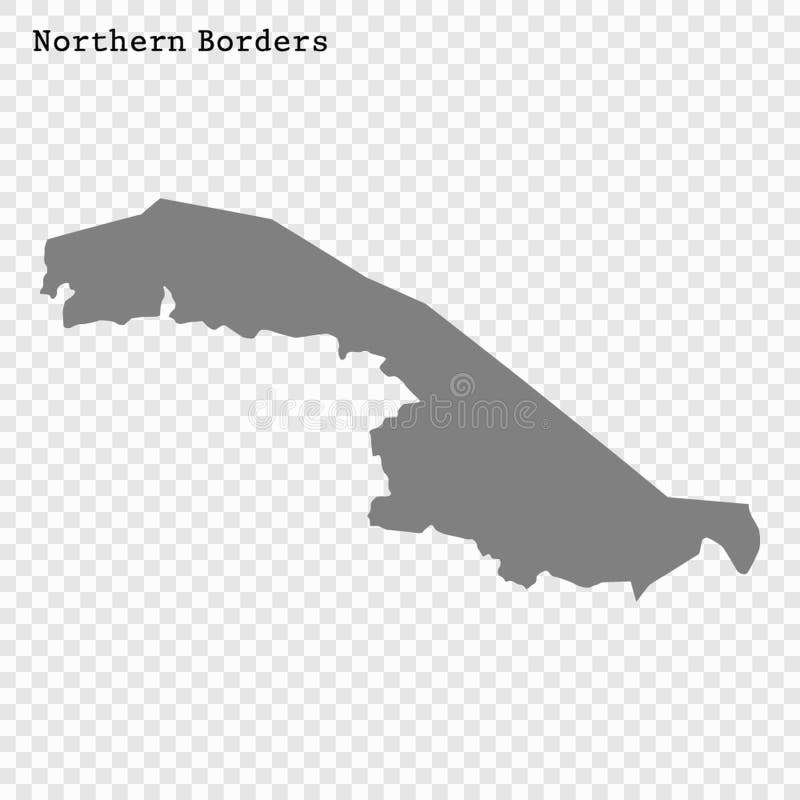 Northern Borders Region Location within Saudi Arabia 3d Map Stock ...