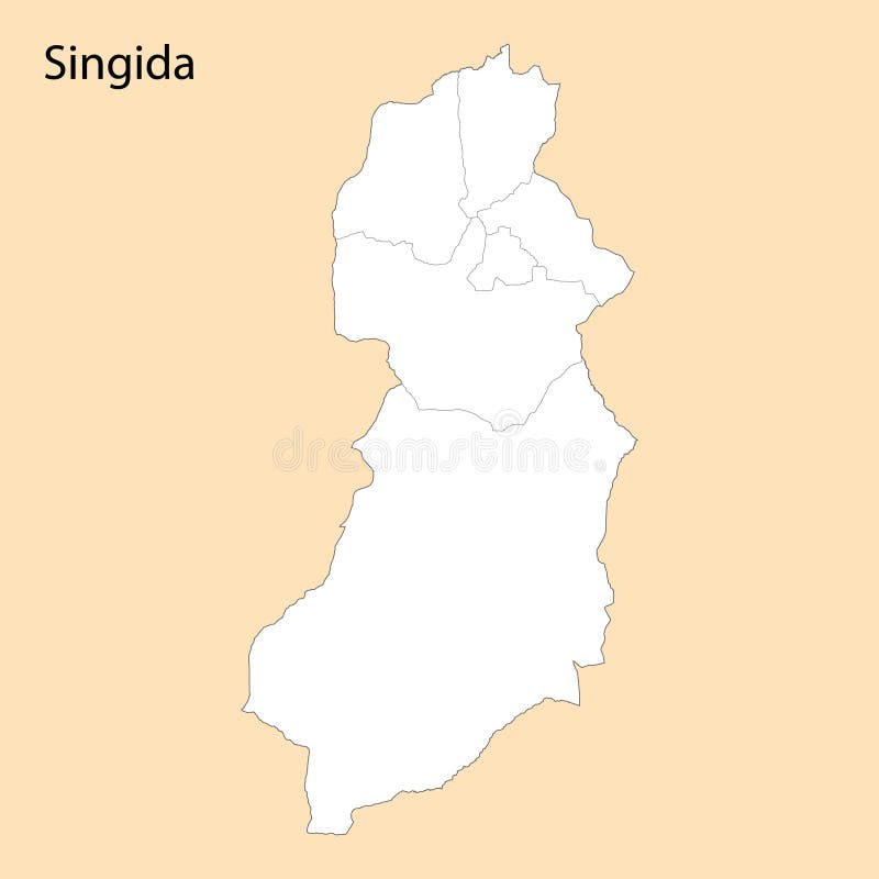 High Quality Map of Singida is a Region of Tanzania Stock Vector ...