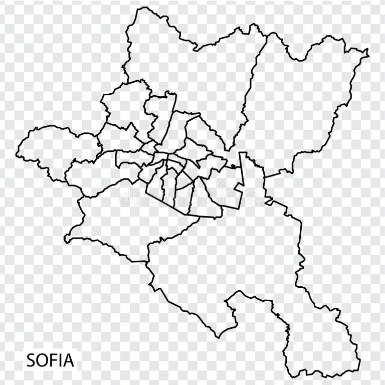 High Quality Map of Sofia is a Capital Bulgaria, with Borders of the ...