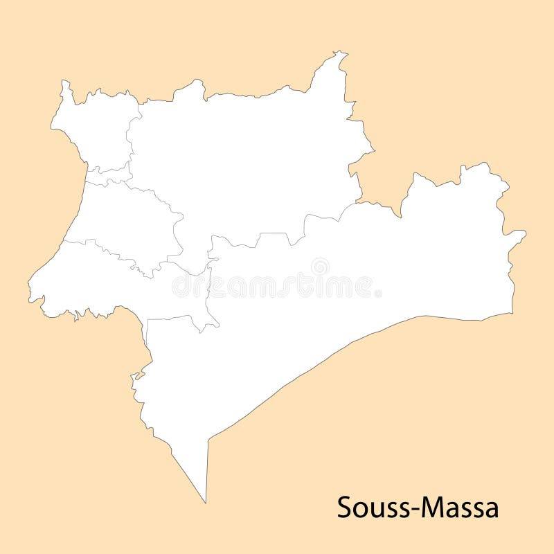 High Quality Map of Souss-Massa is a Province of Morocco Stock Vector ...