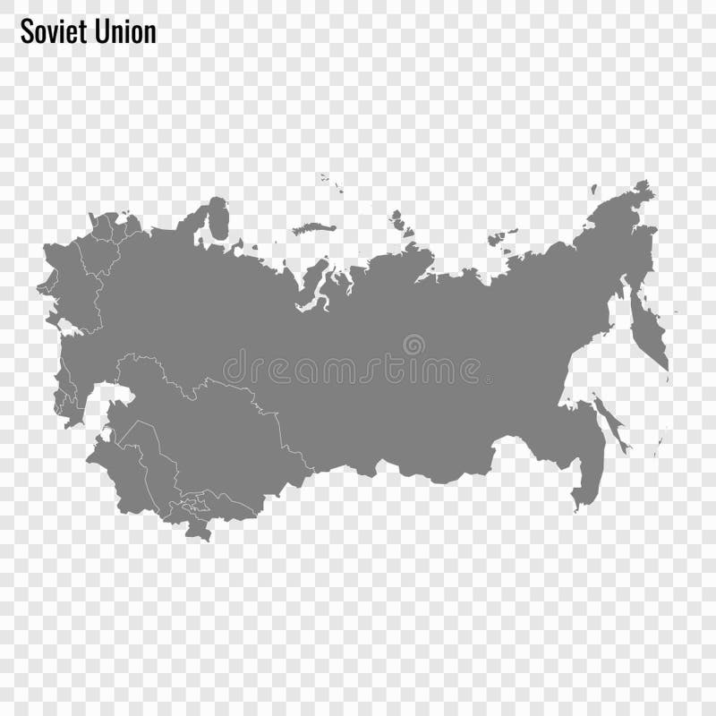 High Quality Map of Soviet Union Stock Illustration - Illustration of ...