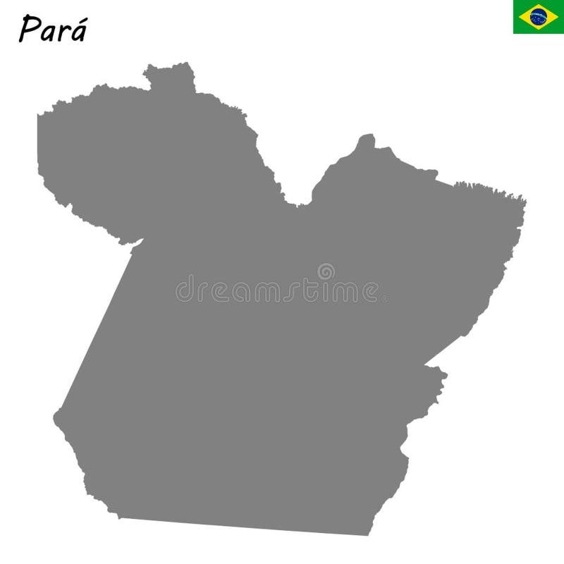 High Quality Map of State Brazil Stock Illustration - Illustration of ...