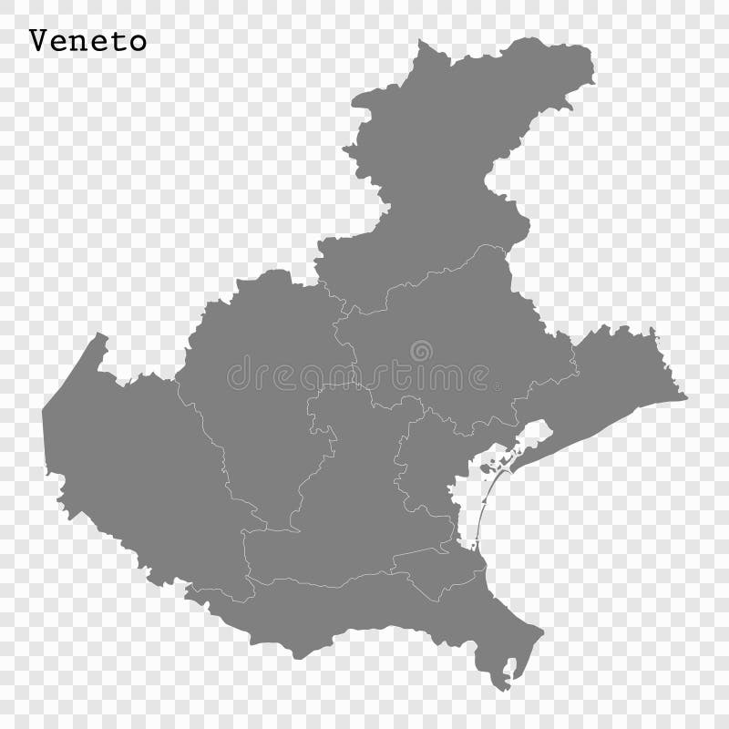 Veneto Map. State and District Map of Veneto Stock Vector ...