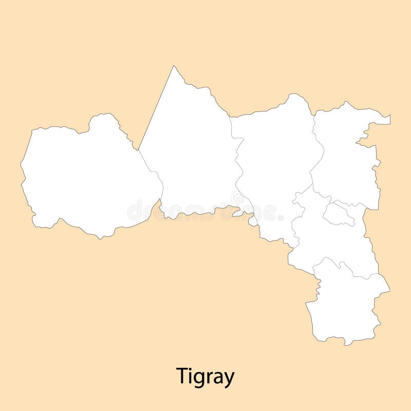 High Quality Map of Tigray is a Region of Ethiopia Stock Vector ...