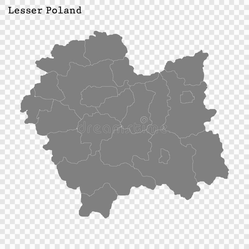 Lesser Poland Region Location within Poland 3d Map Stock Vector ...