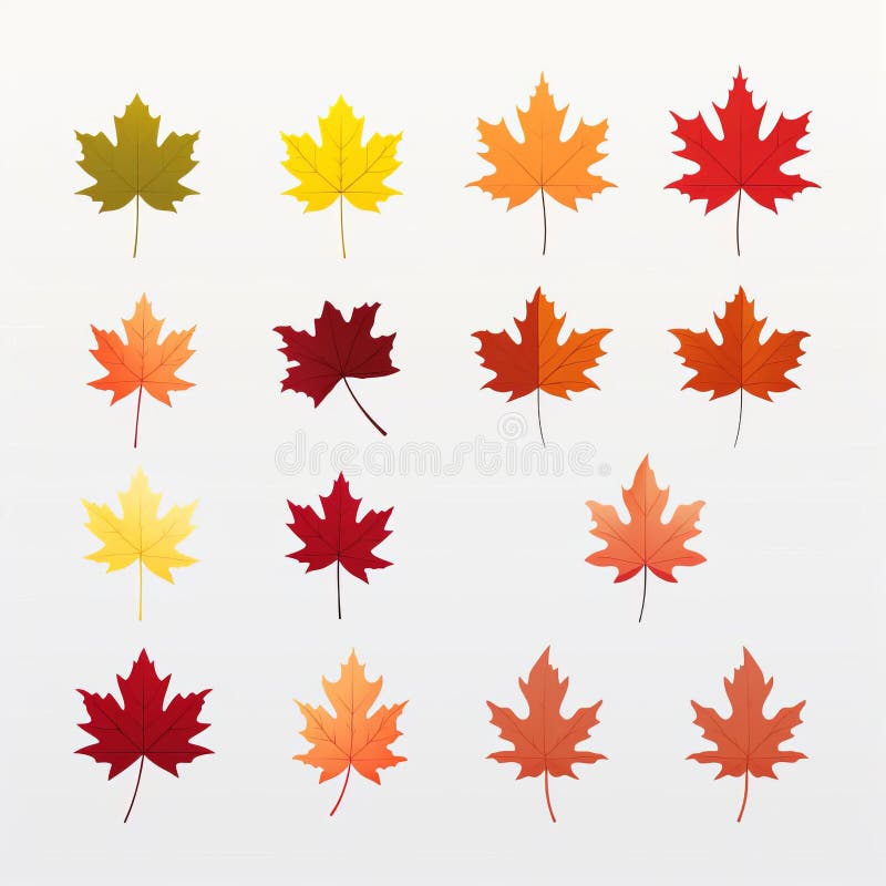 High-quality Maple Set Vector Svg Animation Assets Collection Stock ...