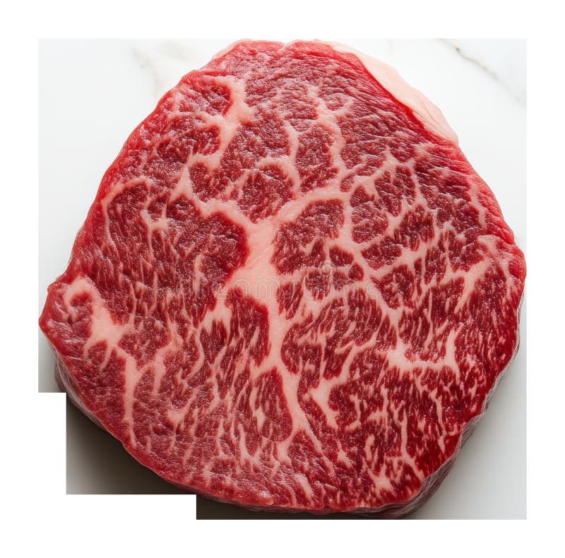 High-quality Marbled Wagyu Beef Cut on Transparent Background Stock ...