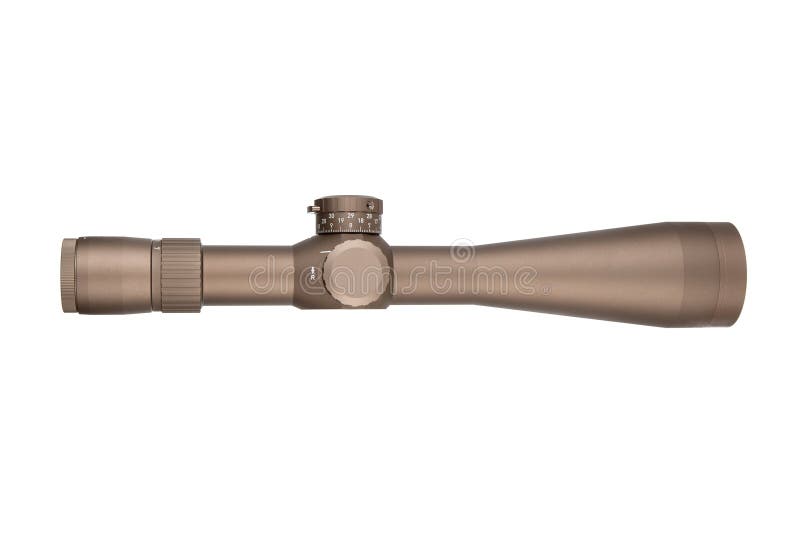 A High-quality Matte Brown Rifle Scope, Equipped with Adjustable ...