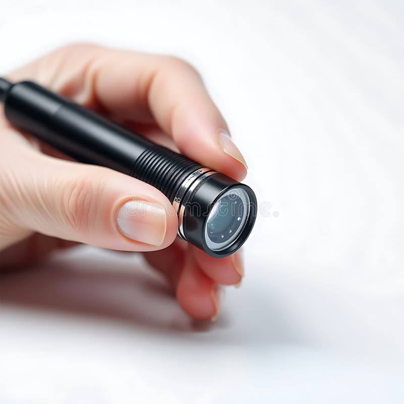 A High Quality Medical Penlight for Examinations, Isolated on a White ...