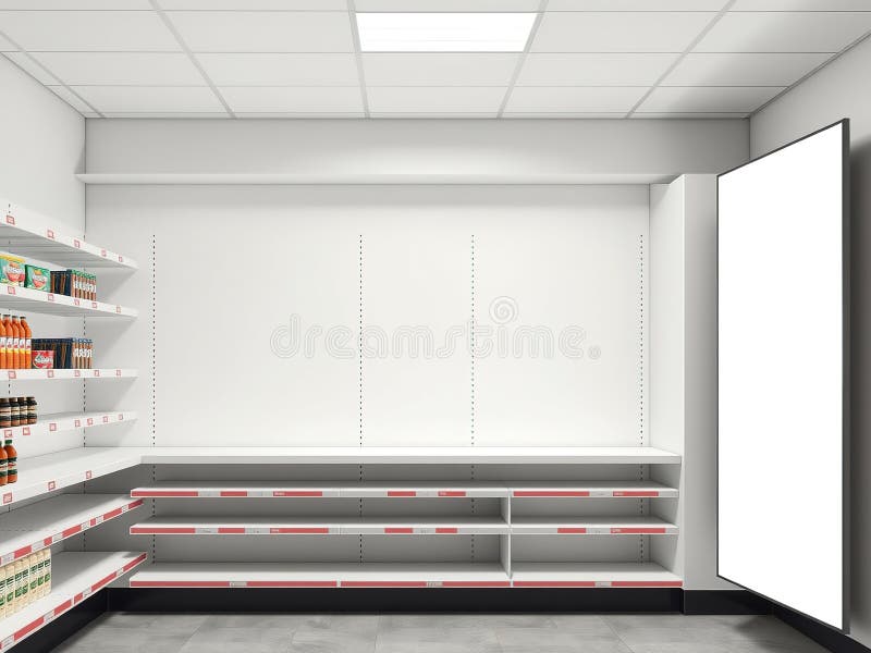 Modern Convenience Store Mockup Blank Space for Retail Design ...
