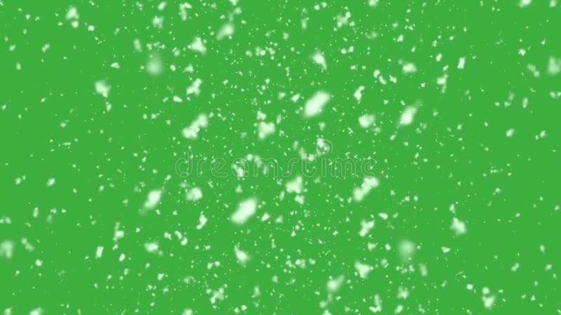 High Quality Motion Animation Snow Falling on Green Screen Background ...