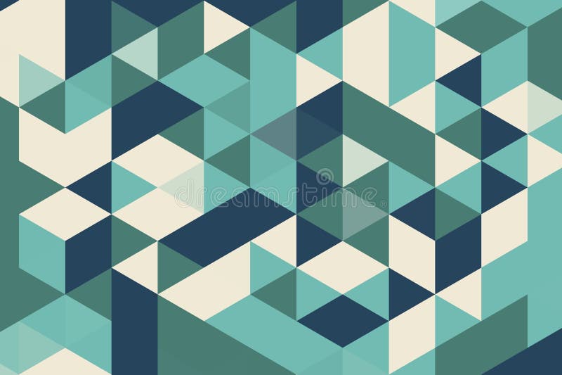 High-quality Navy Blue and Teal Triangle Pixel Art Featuring Geometric ...