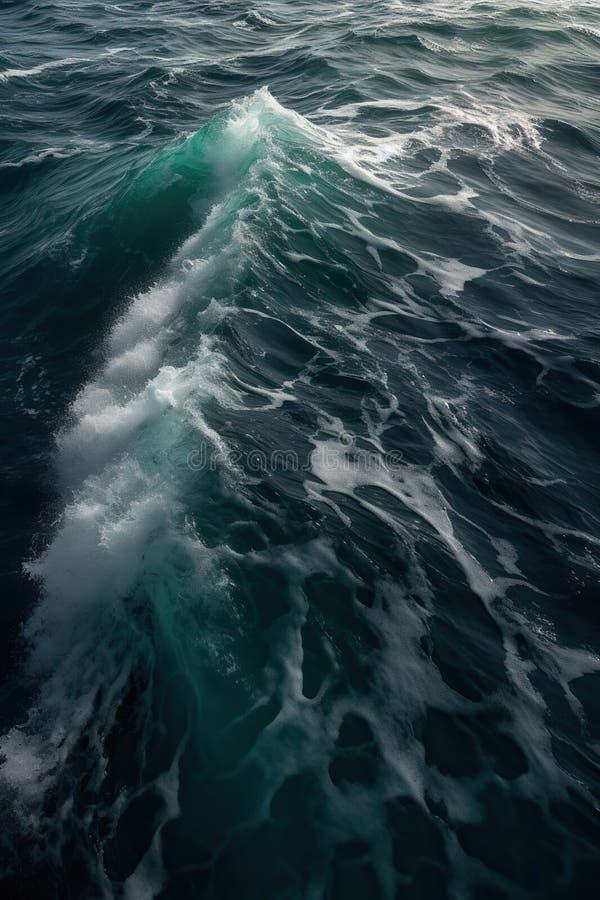 High Quality Ocean with Cinematic Lighting Seen from Above, Generative ...