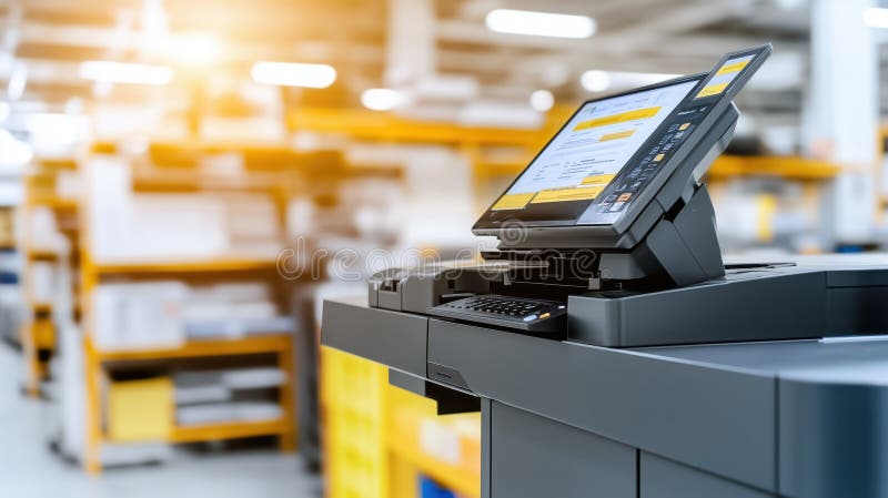Modern Workspace with with Stationery and Copy Space Over Brown ...