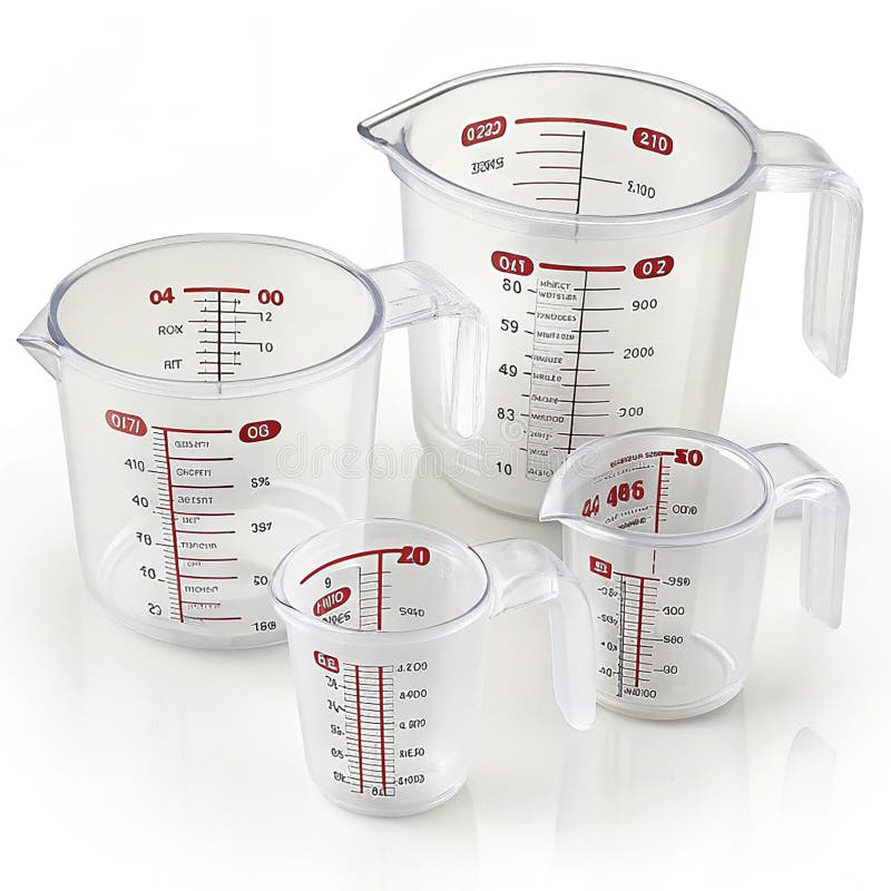 Plastic Measuring Cup Set PNG Stock Illustration - Illustration of ...