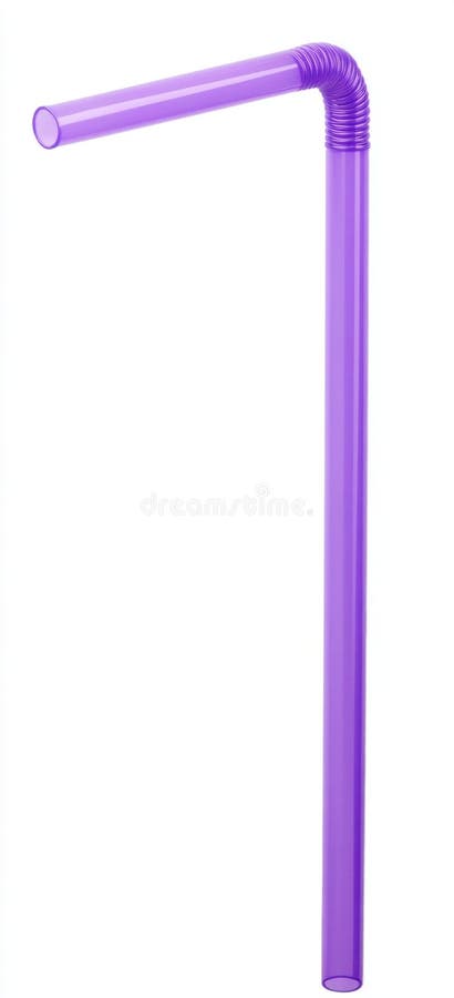High-Quality PNG Purple Plastic Straw Isolated on White Stock ...