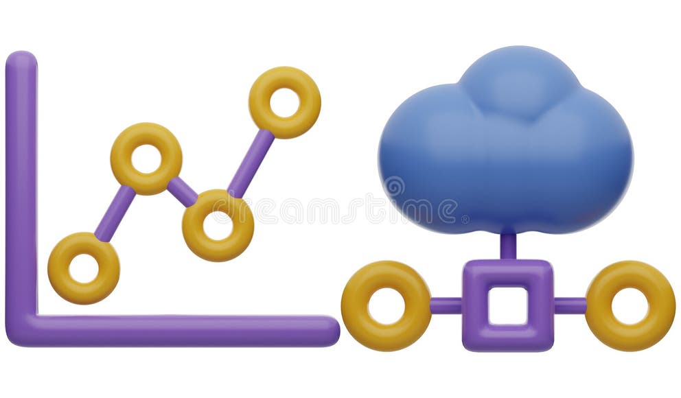 Premium Cloud Database Technology Icon 3d Rendering on Isolated ...