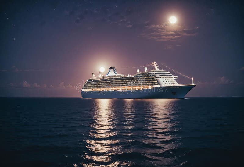 A High Quality Professional Photo of a Massive Cruise Ship Stock ...
